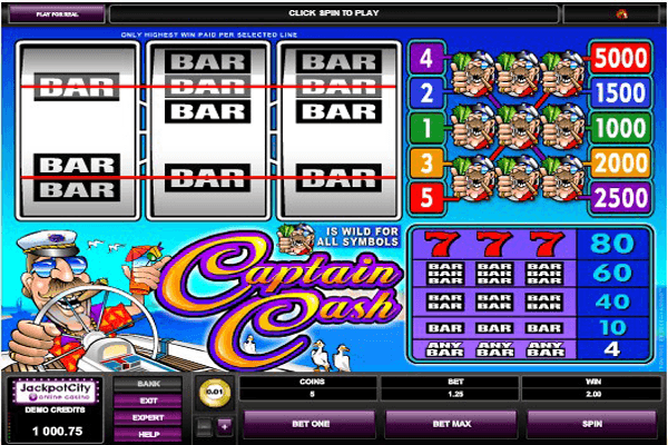 Join Captain Cash in This Free slot Adventure for Free