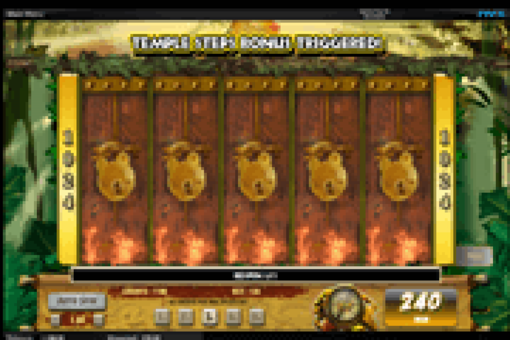 Lost Temple : Multi-Level Bonus Game w/ Win-Multiplier